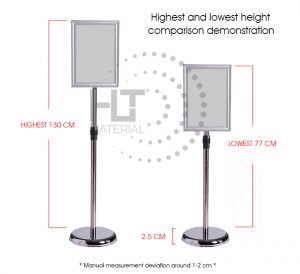 A2 SNAP FRAME STAINLESS STEEL DISPLAY STAND - HLT Material Sdn Bhd