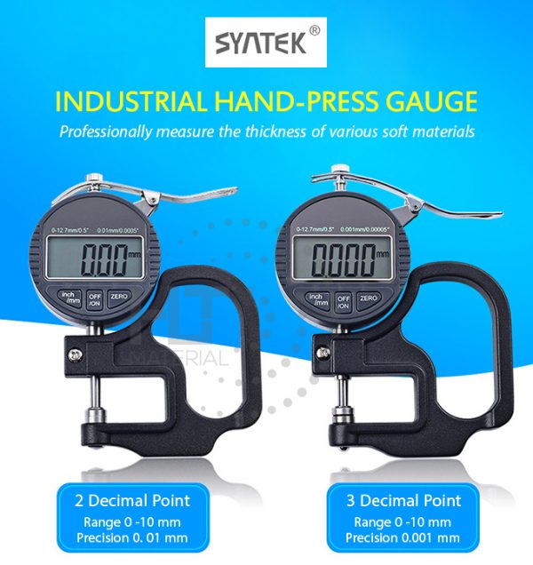 MANUAL LEVER LCD SCREEN ELECTRONIC DIGITAL THICKNESS GAUGE - HLT ...