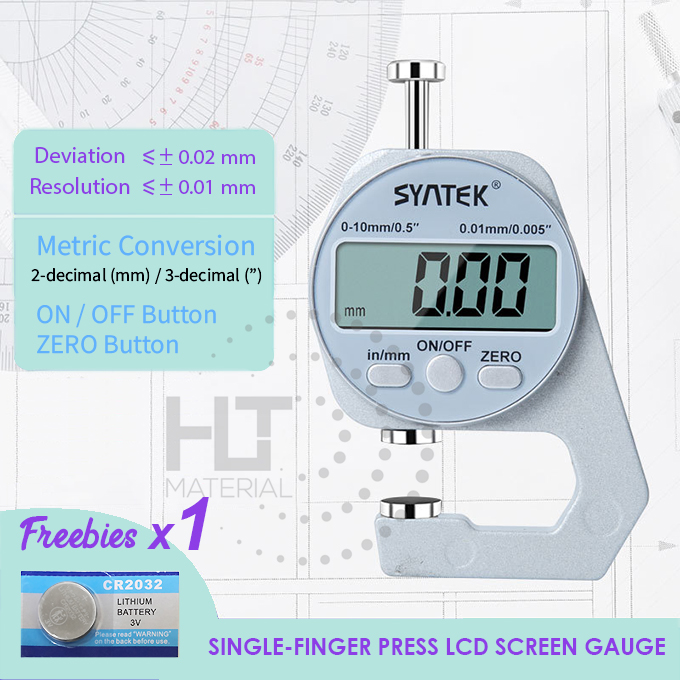 MINI MANUAL LCD SCREEN ELECTRONIC DIGITAL THICKNESS GAUGE - HLT ...