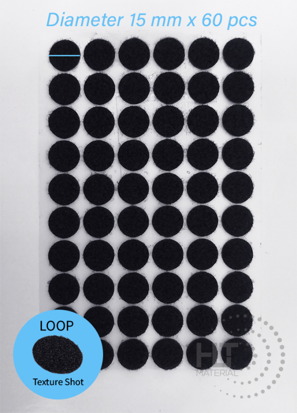 VELCRO FASTENER ROUND DOT (BACK ADHESIVE) - HLT Material Sdn Bhd