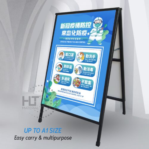 A FRAME METAL SIDEWALK STAND 60CM X 90CM - HLT Material Sdn Bhd
