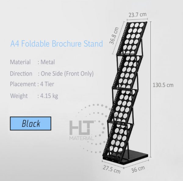4 TIER A4 FOLDABLE METAL STAND RACK - HLT Material Sdn Bhd